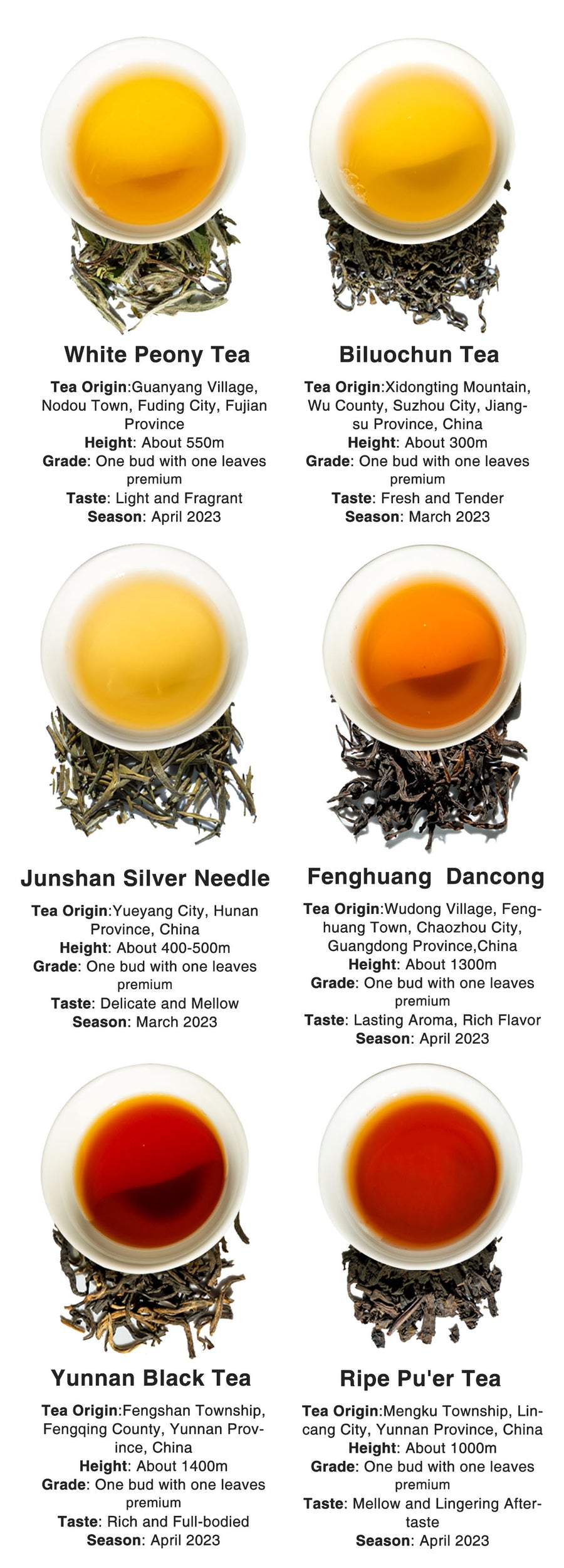 Chinese Tea Sampler | 6 Types Of Chinese Tea - iTeaworld